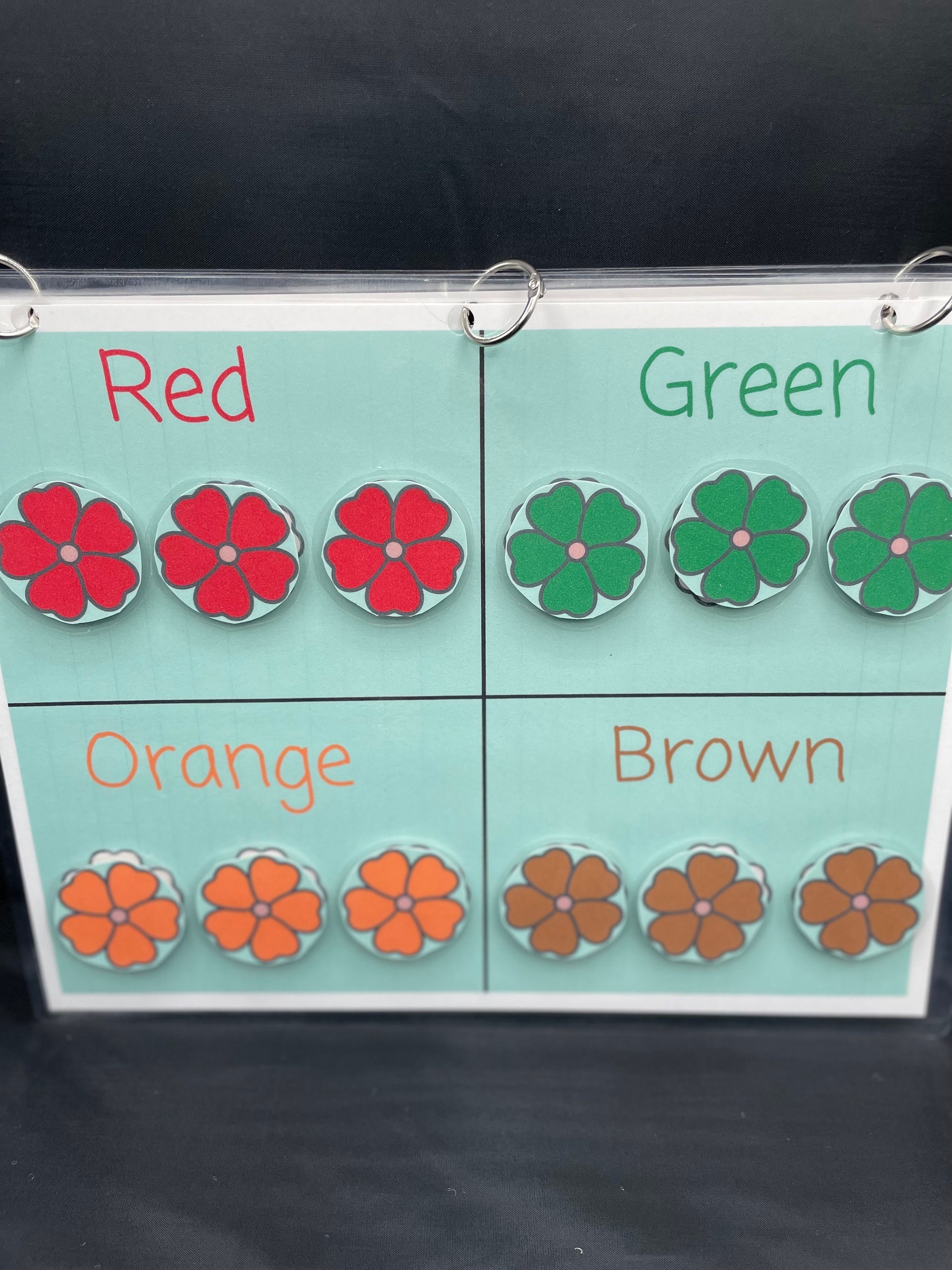 Color Sorting Activity Busy Book Game Educational Children’s - Etsy