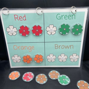 Color Sorting Activity Busy Book Game Educational Children’s - Etsy