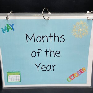 Months of the Year Activity Busy Book Game Educational Children - Etsy