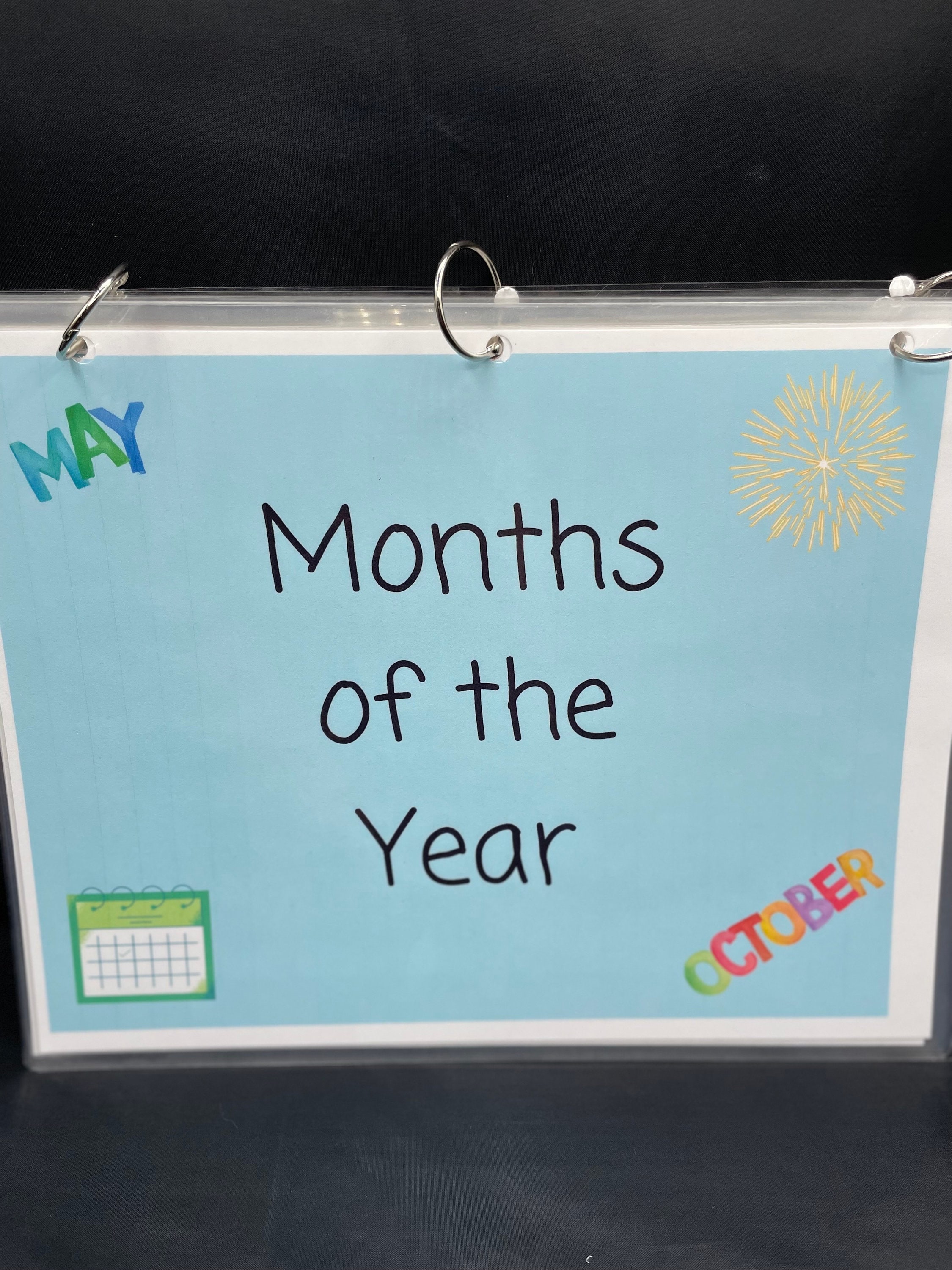 Months of the Year Activity Busy Book Game Educational Children - Etsy