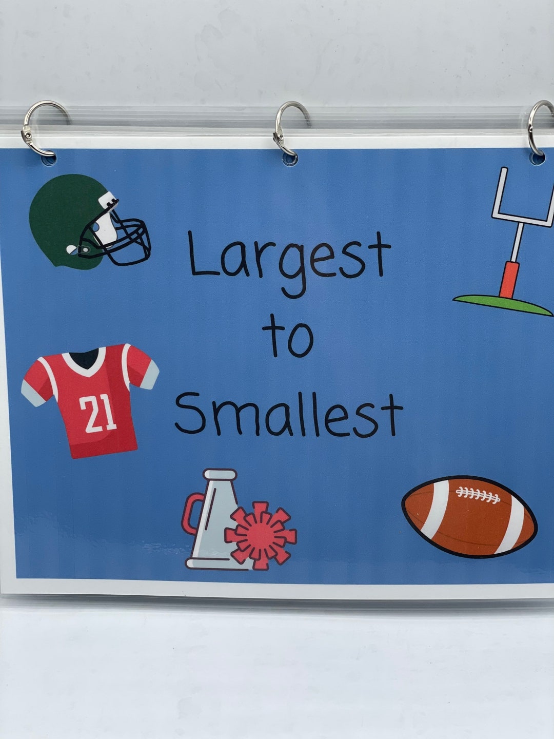 Ordering Largest to Smallest Preschool Activity File Folder Busy Book ...