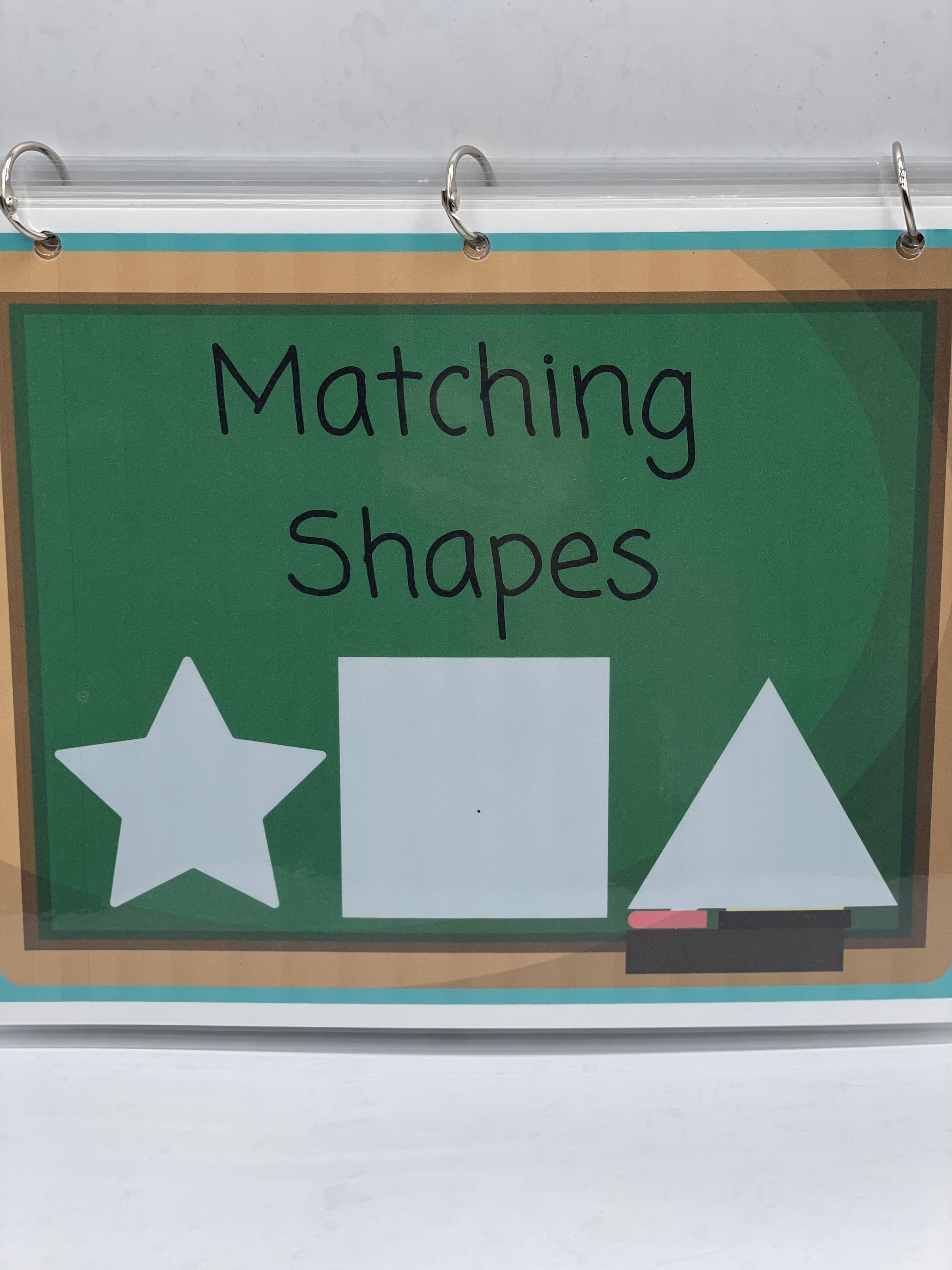 Matching Shapes Activity Busy Book Game Educational Math Preschool - Etsy