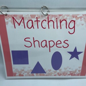 Matching Shapes Activity Busy Book Game Educational Math Preschool - Etsy