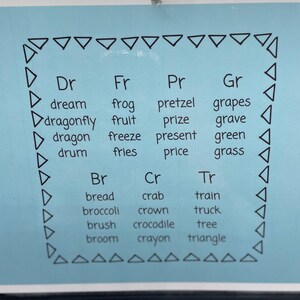 Matching R Blends Reading Phonics Educational Acitivity Busy Book Game ...