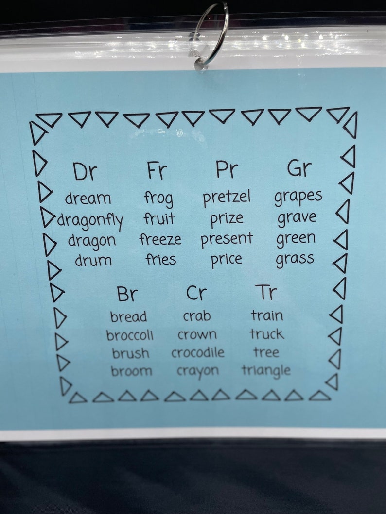 Matching R Blends Reading Phonics Educational Acitivity Busy Book Game ...