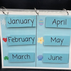 Months of the Year Activity Busy Book Game Educational Children - Etsy