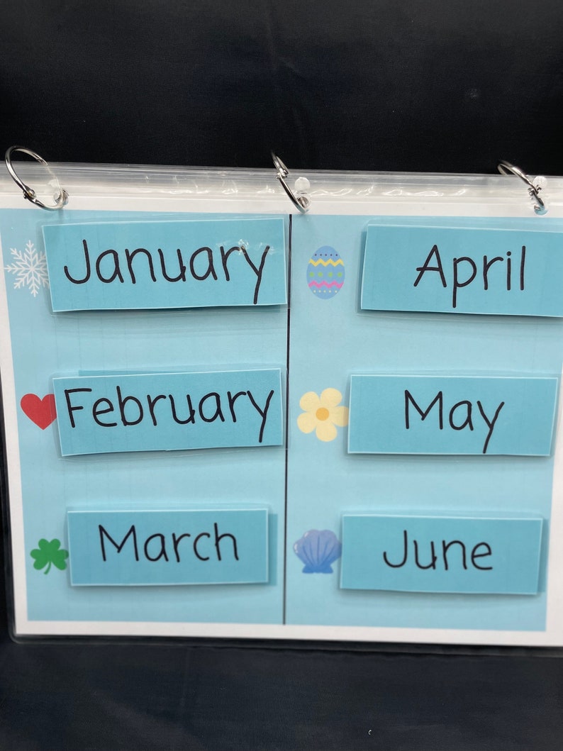 Months of the Year Activity Busy Book Game Educational Children - Etsy