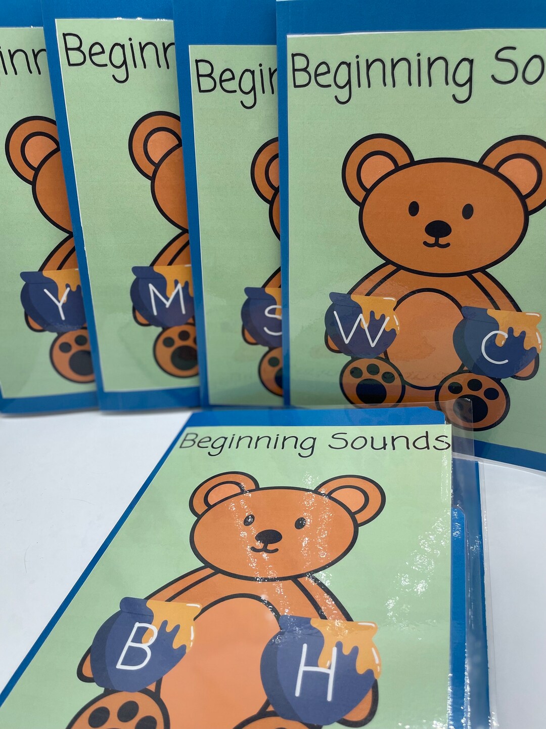 Set of 5 File Folder Games With Beginning Sounds Alphabet - Etsy