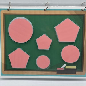 Matching Shapes Activity Busy Book Game Educational Math Preschool - Etsy