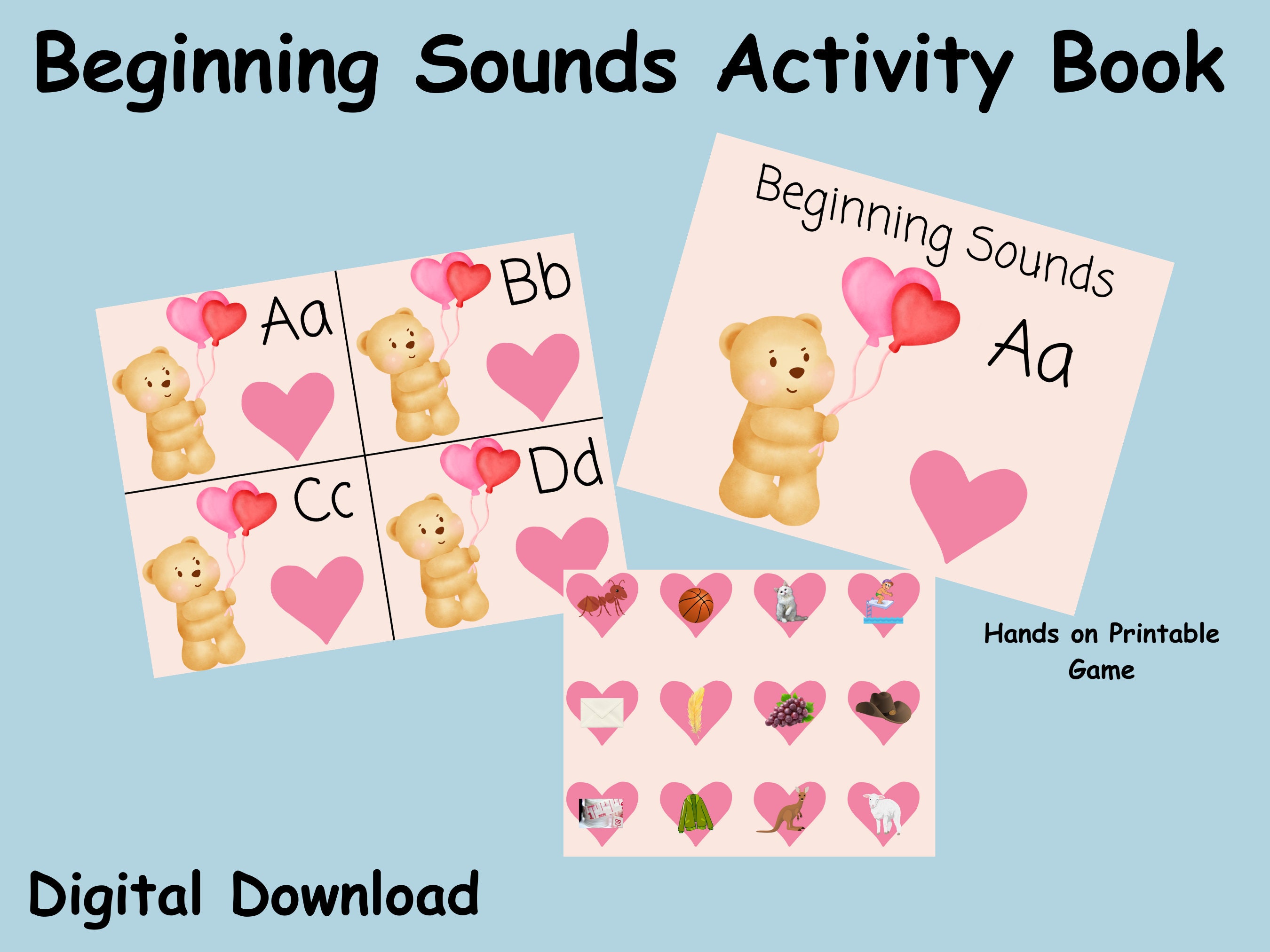Digital Beginning Sounds Alphabet Reading Phonics Activity Busy Book ...