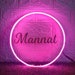 Round Acrylic Neon Name Plate 12 Inches - Etsy