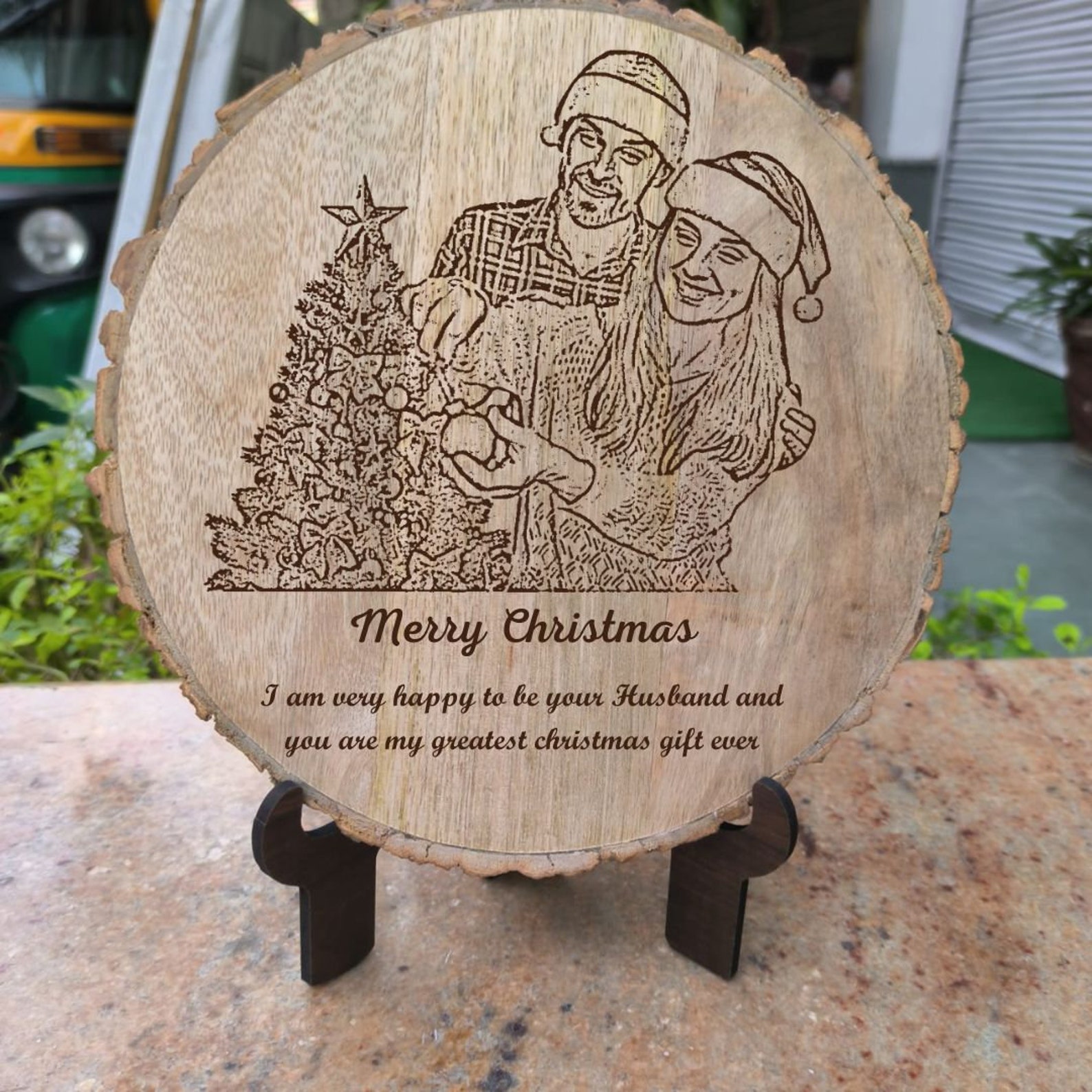 Personalized Photo Wood Log - Etsy