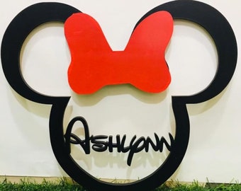 Mickey Name Plate - Etsy