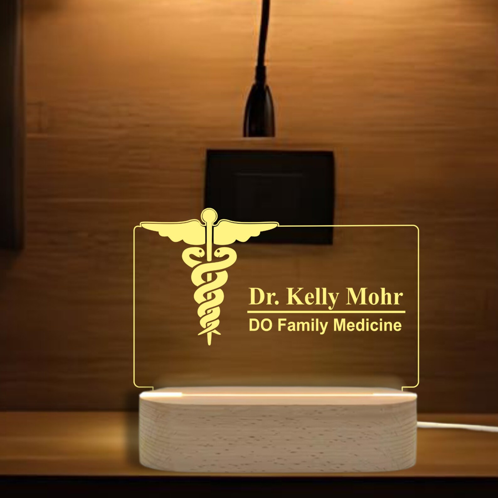 Doctor Name Plate With LED , Gift for Doctor. Thank You Gift for Doctor ...