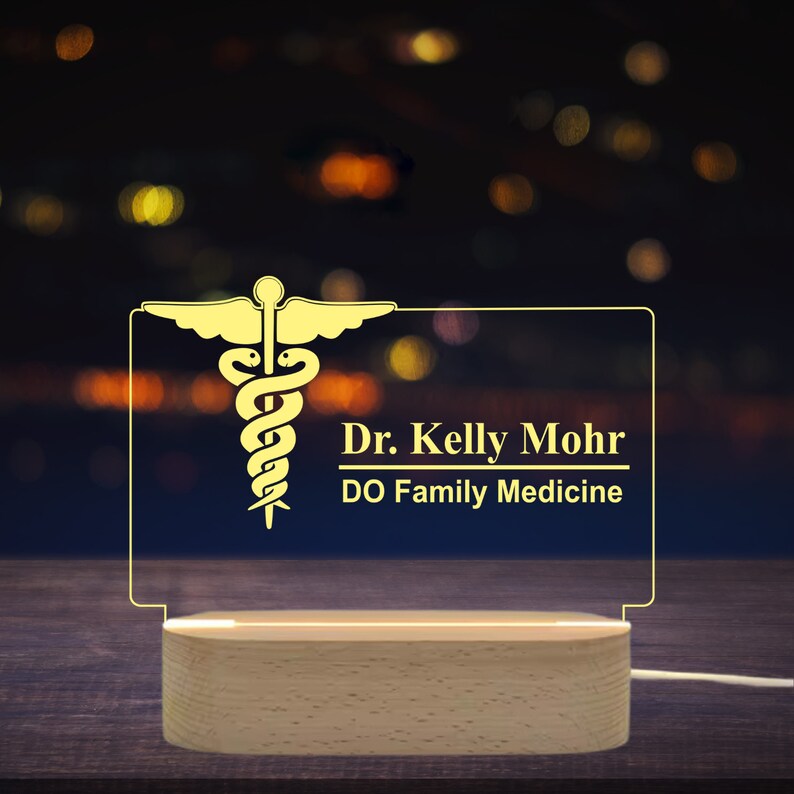 Doctor Name Plate With LED , Gift for Doctor. Thank You Gift for Doctor ...