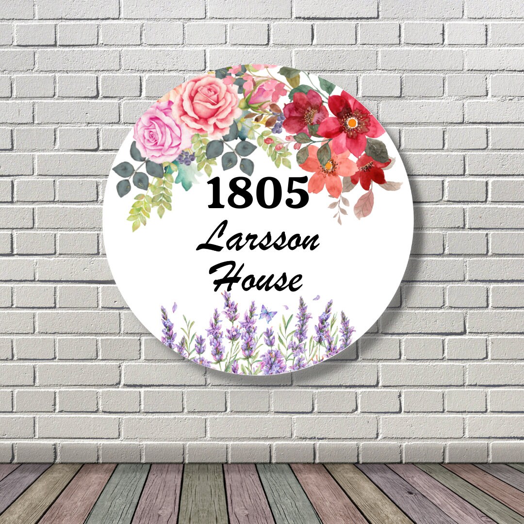 Floral Designer Name Plate - Etsy