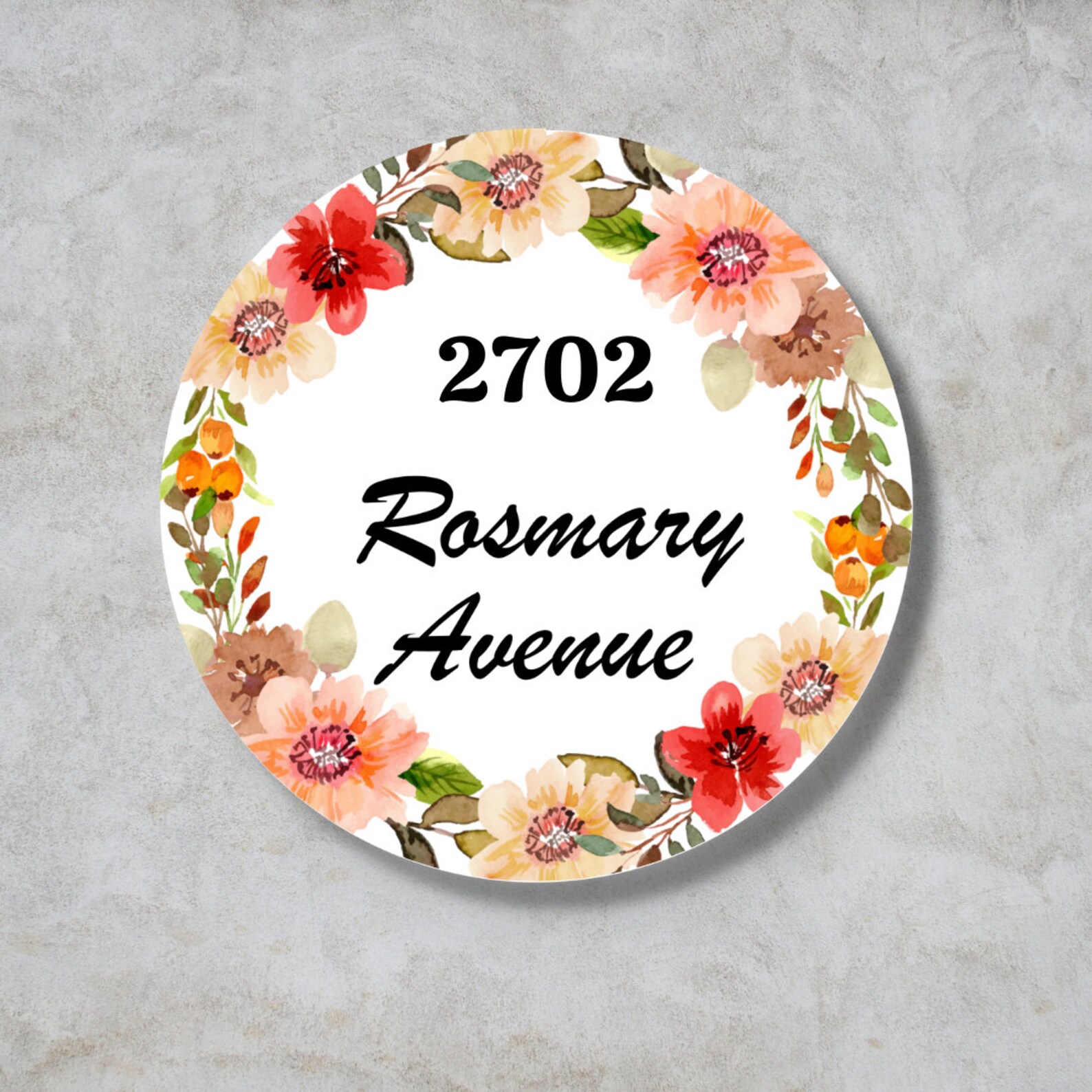 Floral Designer Name Plate - Etsy
