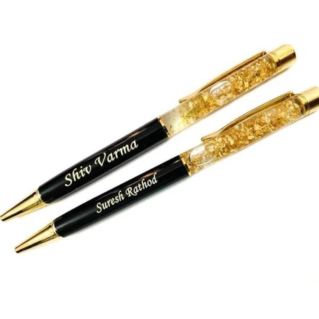 Engraved Personalized Crystal Pen Set of 2 - Etsy