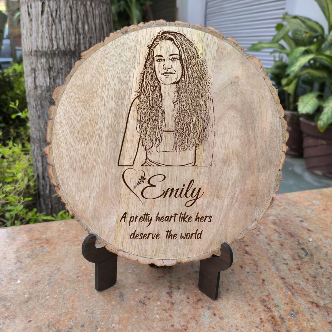 Personalized Photo Wood Log - Etsy