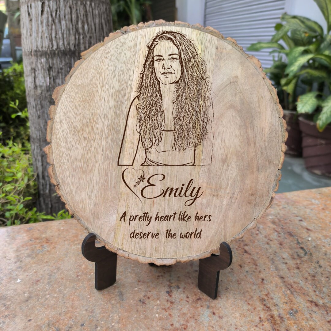 Personalized Photo Wood Log - Etsy