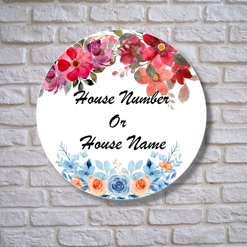 Floral Designer Name Plate - Etsy