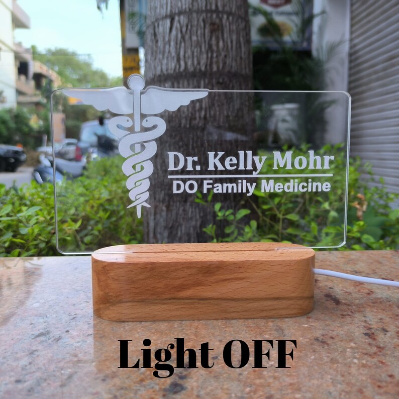 Doctor Name Plate With LED , Gift for Doctor. Thank You Gift for Doctor ...