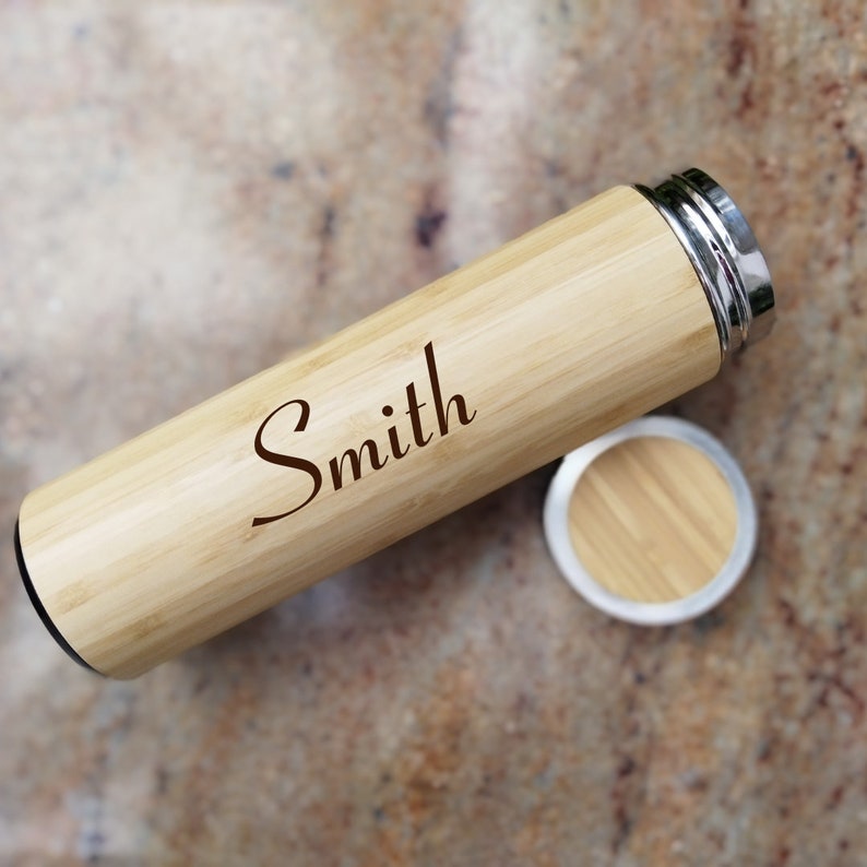Personalized Bamboo Bottle | Birthday Gift | Christmas Gift | New Year ...