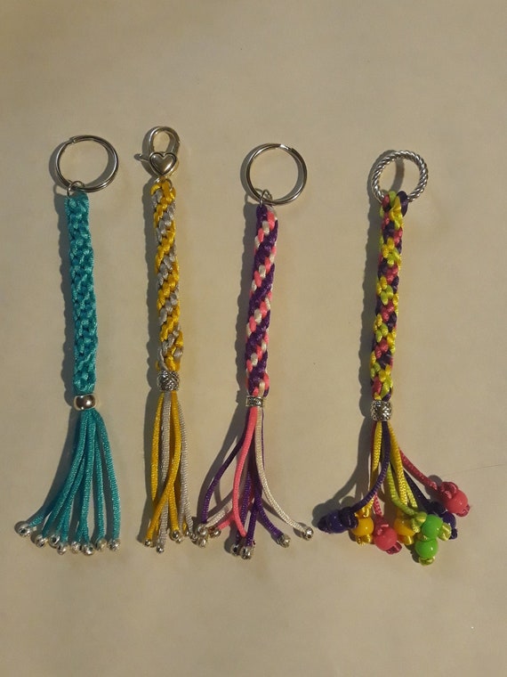 Braided Keychain choose Your Design - Etsy