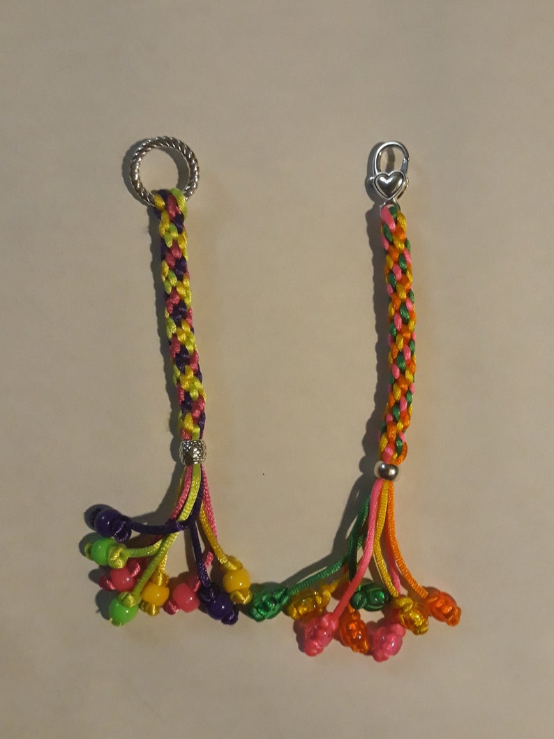 Braided Keychain (choose Your Design) - Etsy