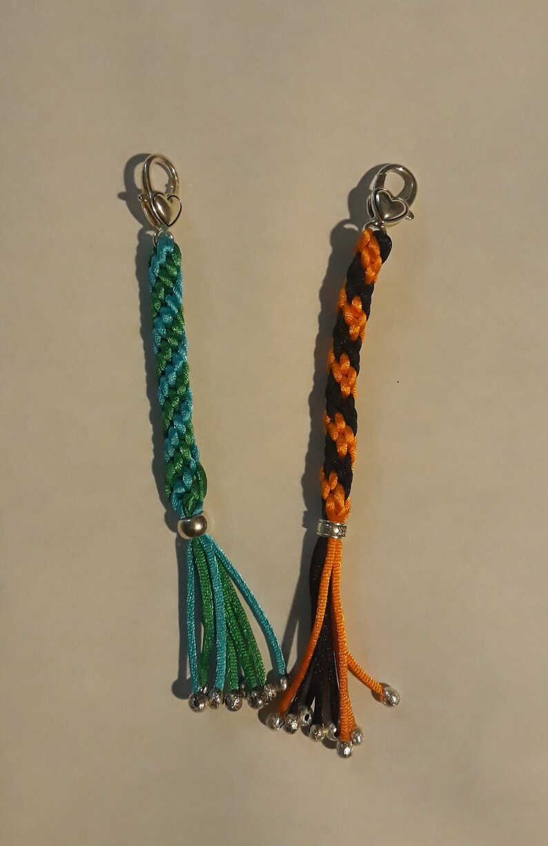 Braided Keychain (choose Your Design) - Etsy