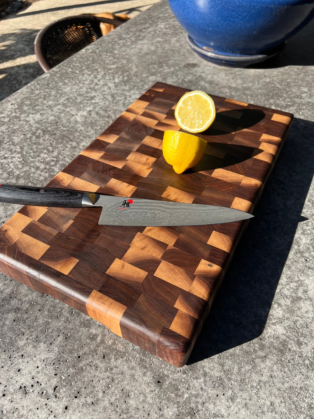 Black Walnut End Grain Cutting Block - Etsy