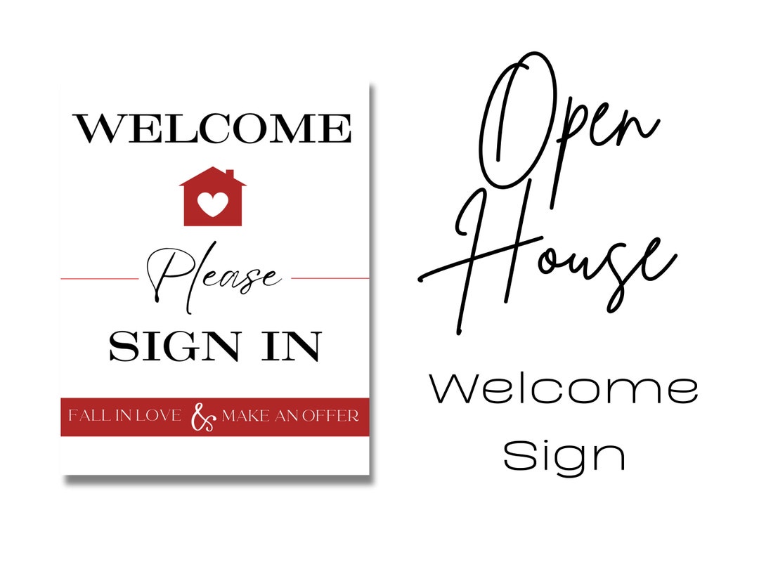 Printable Welcome Sign | Open House Marketing | Real Estate Marketing ...