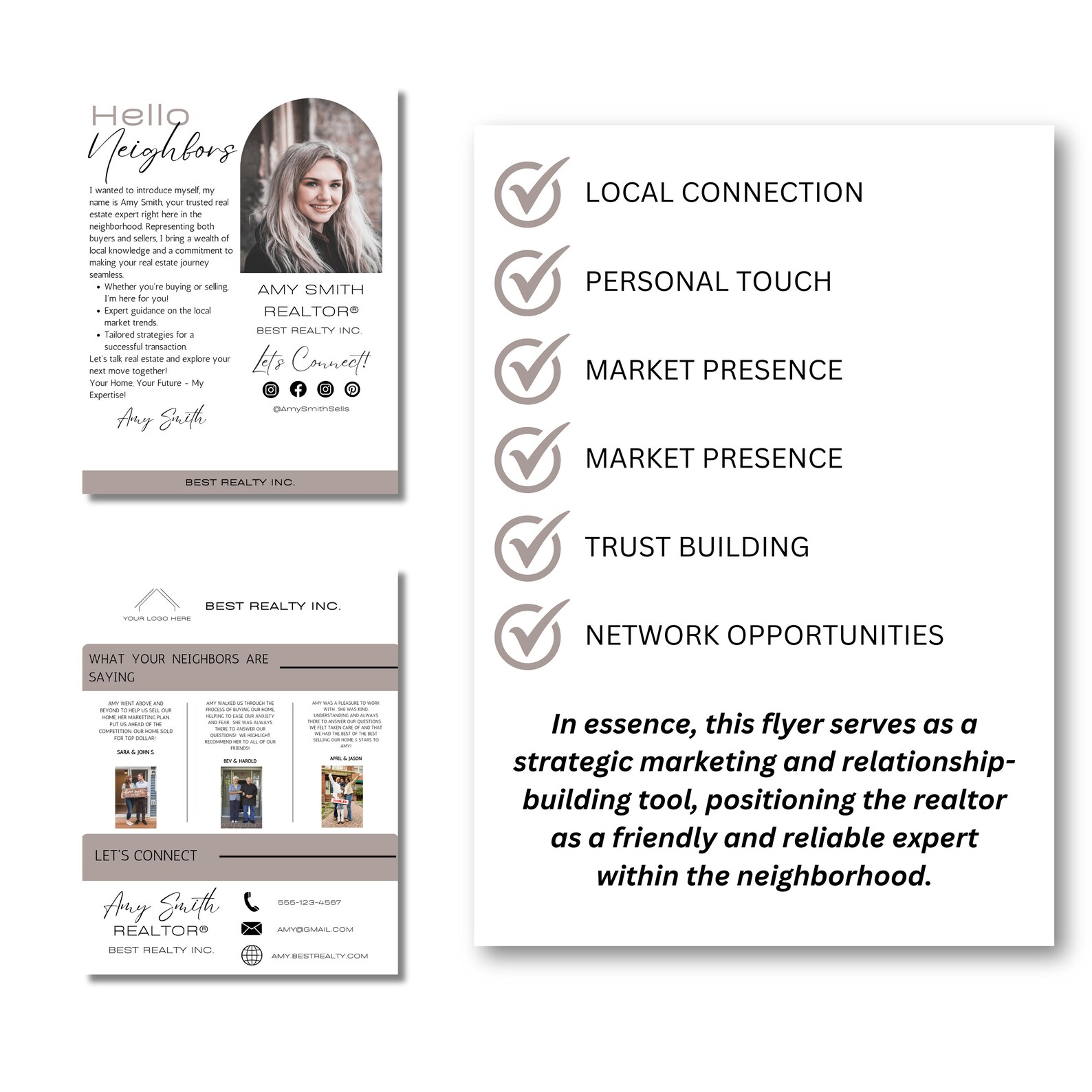 Hello Neighbor Realtor Flyer | Agent Introduction Flyer | Real Estate ...