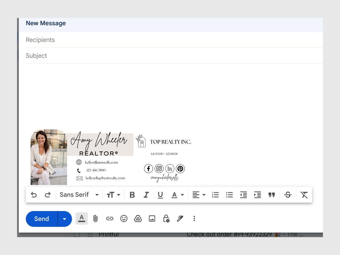 Email Signature | Real Estate Email Signature | Gmail Signature | Real ...