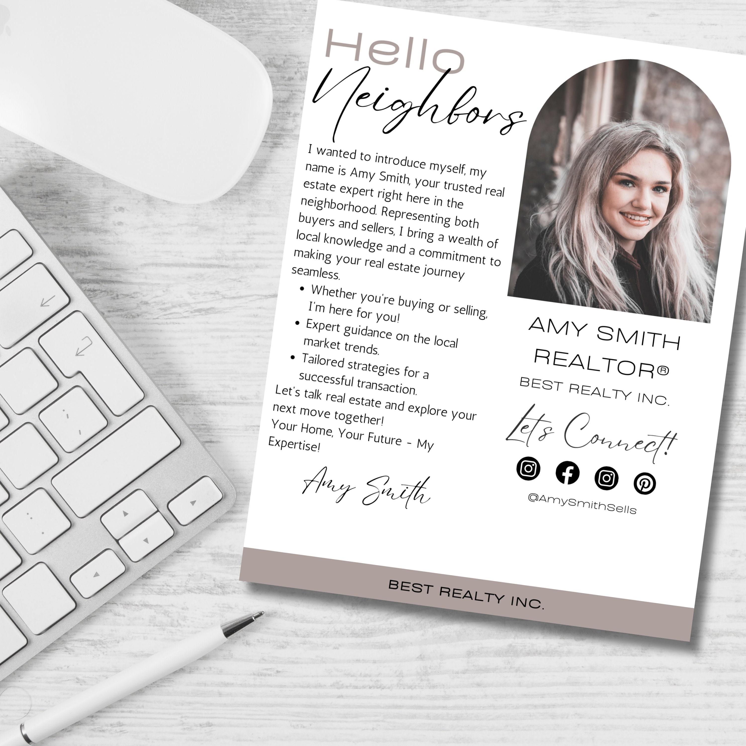 Hello Neighbor Realtor Flyer | Agent Introduction Flyer | Real Estate ...