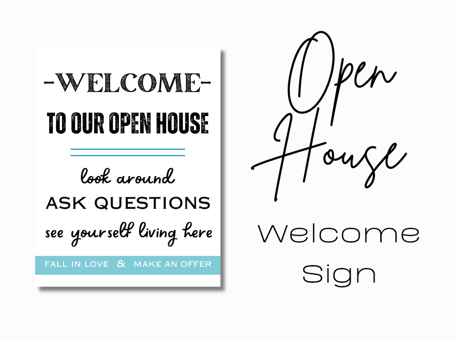 Printable Open House Welcome Sign Open House Marketing Real Estate ...