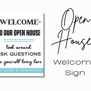 Printable Open House Welcome Sign Open House Marketing Real Estate ...