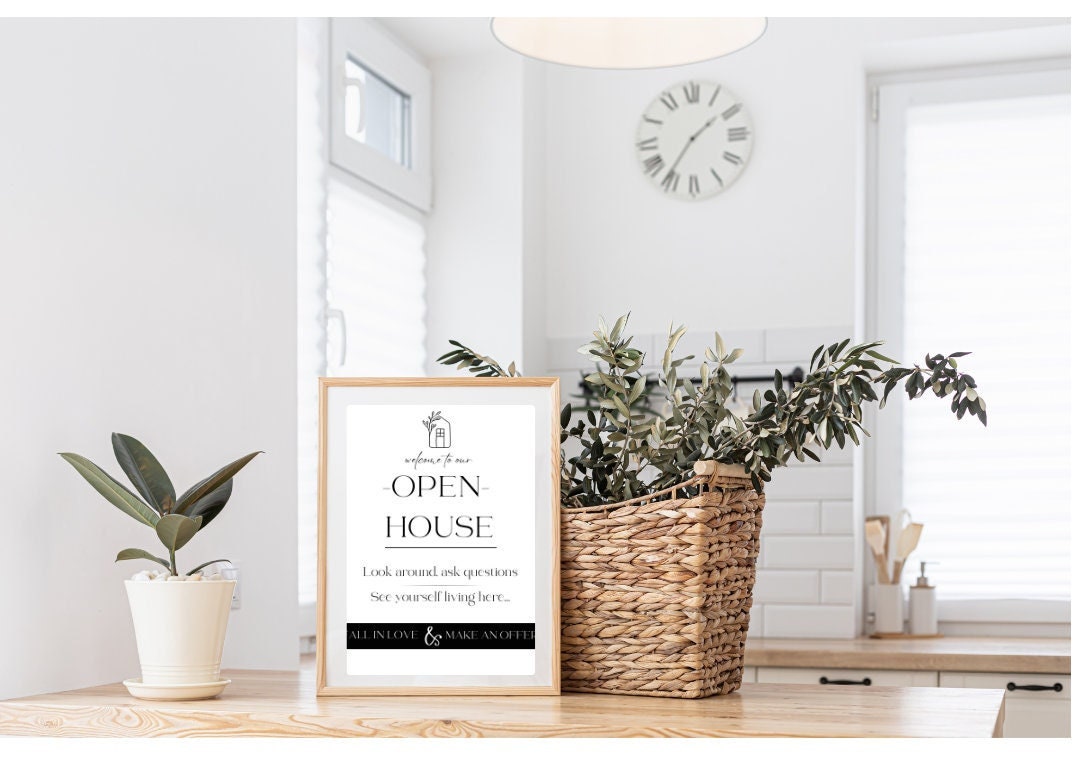 Printable Open House Welcome Sign | Open House Marketing | Real Estate ...