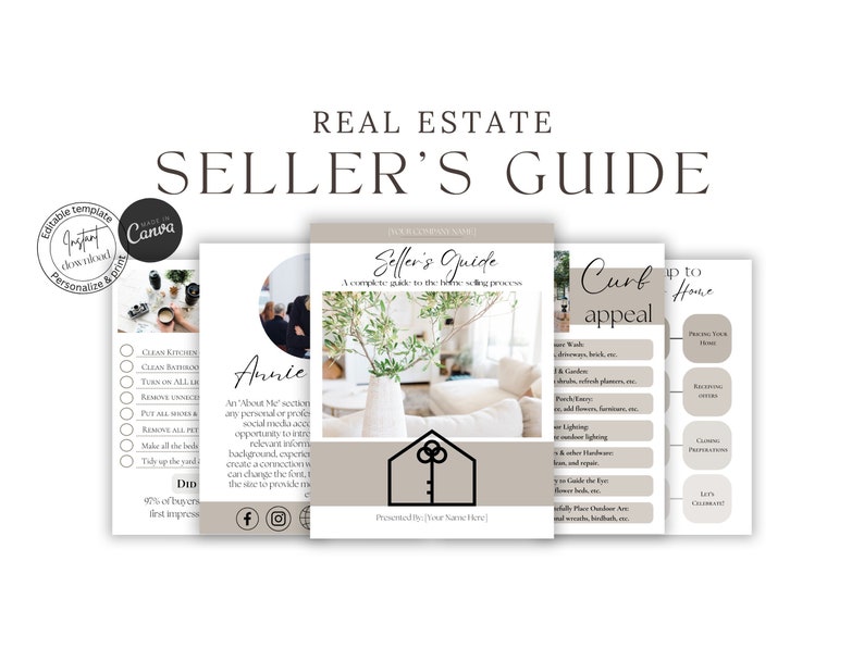 Customizable Seller's Guide Template for Real Estate - Etsy