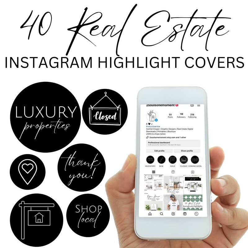 Real Estate Highlight Covers - Etsy