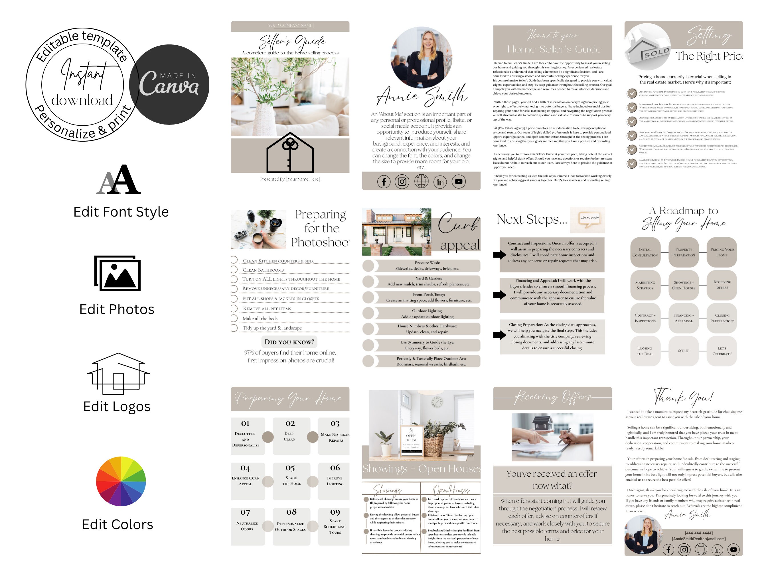Customizable Seller's Guide Template for Real Estate - Etsy