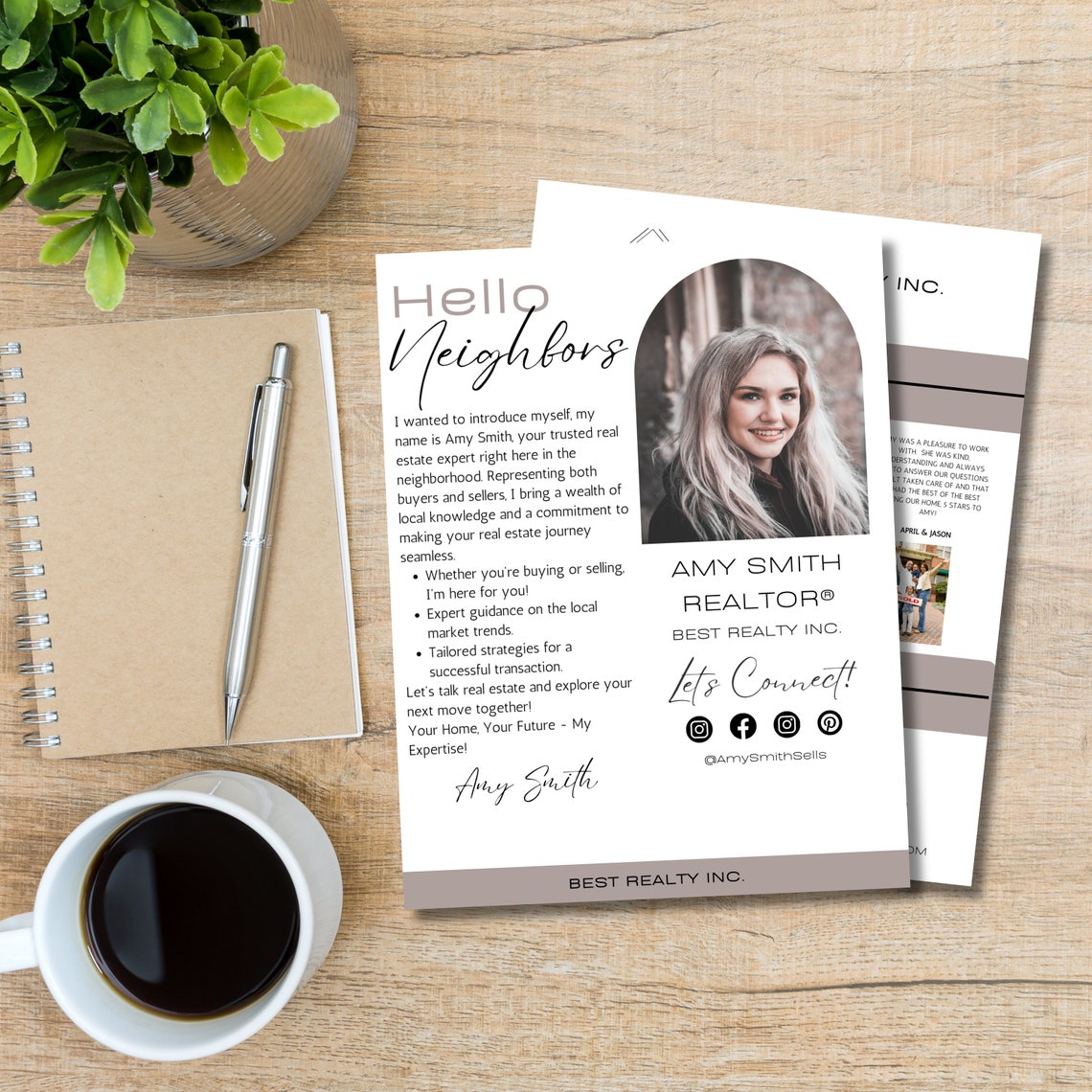 Hello Neighbor Realtor Flyer Agent Introduction Flyer Real Estate ...