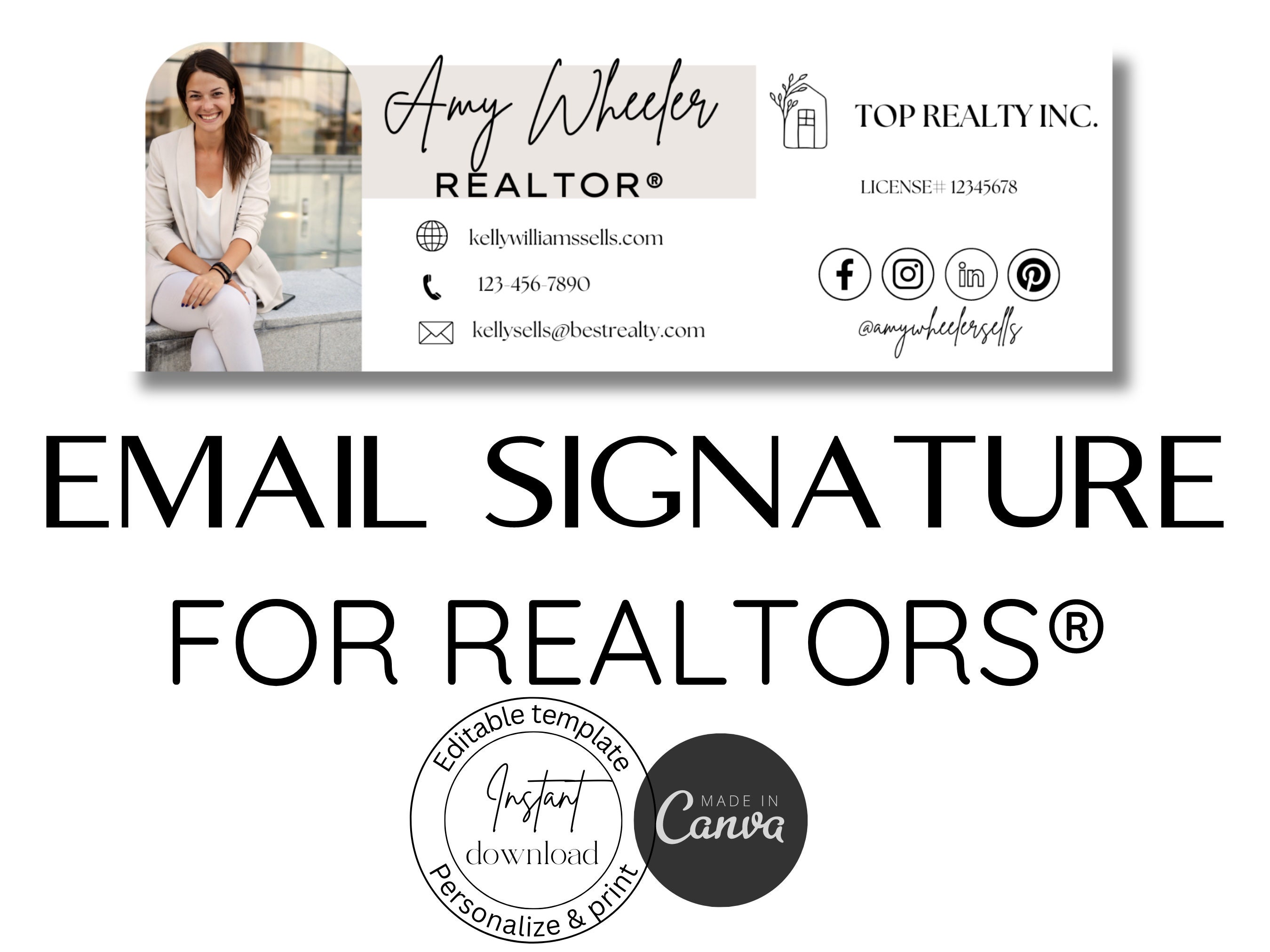 Real Estate Email Signature | Gmail Signature | Real Estate Marketing ...