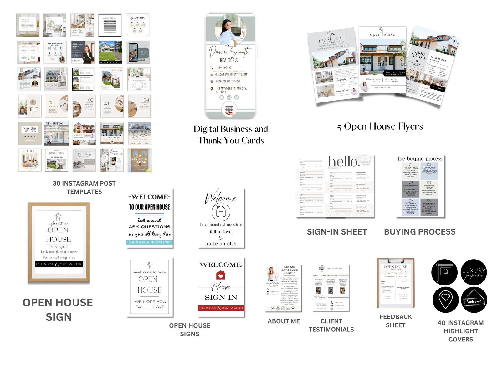 Open House Packet | Open House Sign in | Open House Welcome Sign ...