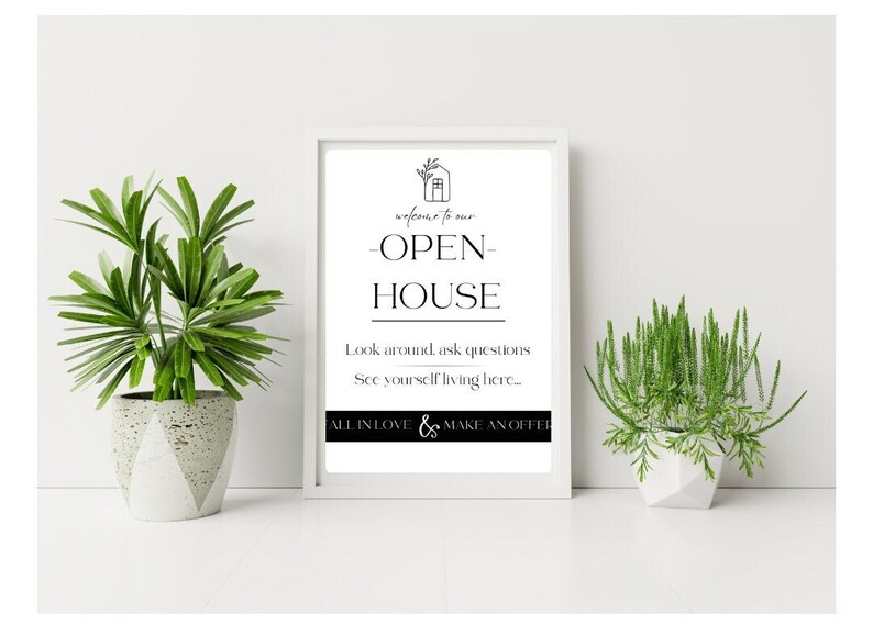 Printable Open House Welcome Sign | Open House Marketing | Real Estate ...