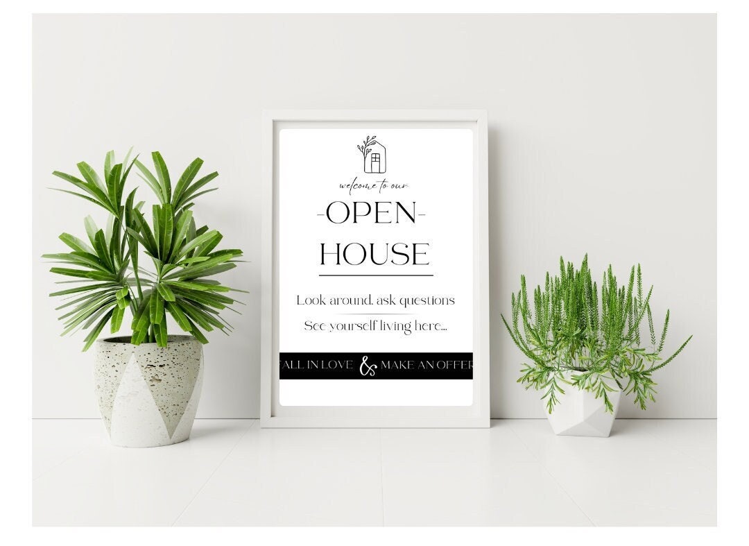 Printable Open House Welcome Sign | Open House Marketing | Real Estate ...