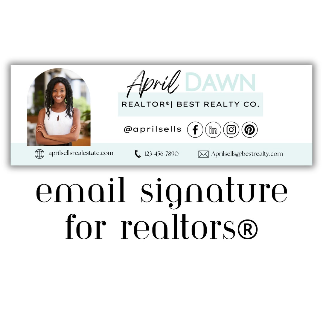 Realtor Email Signature | Real Estate Email Signature | Gmail Signature ...