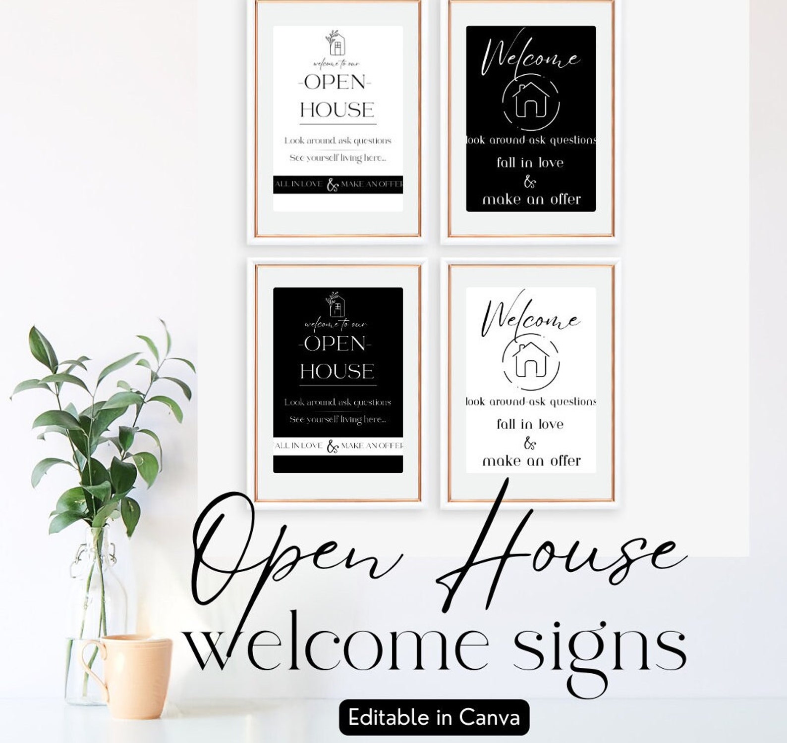 Printable Open House Welcome Signs | Open House Marketing | Real Estate ...