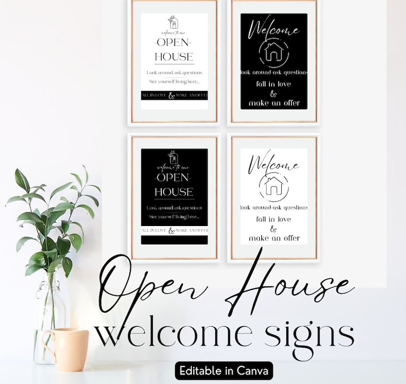 Printable Open House Welcome Signs | Open House Marketing | Real Estate ...