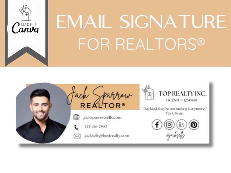 Email Signature | Real Estate Email Signature | Gmail Signature | Real ...